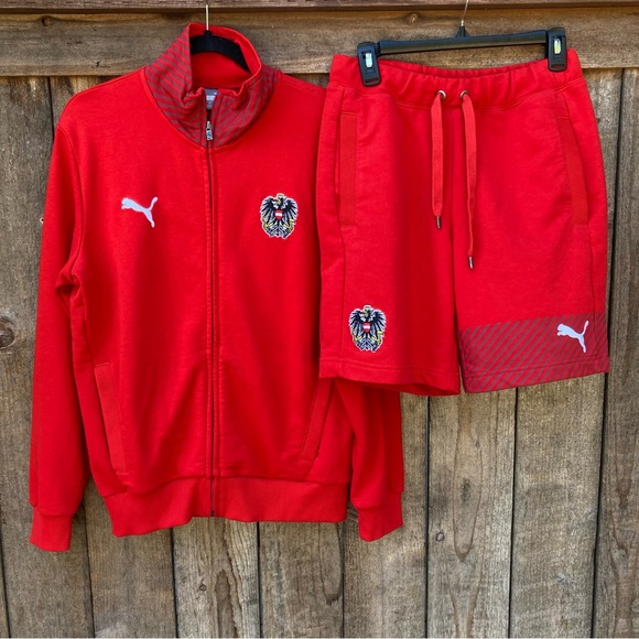 Puma | Jackets & Coats | Austria Puma Football Soccer Jacket And Short ...